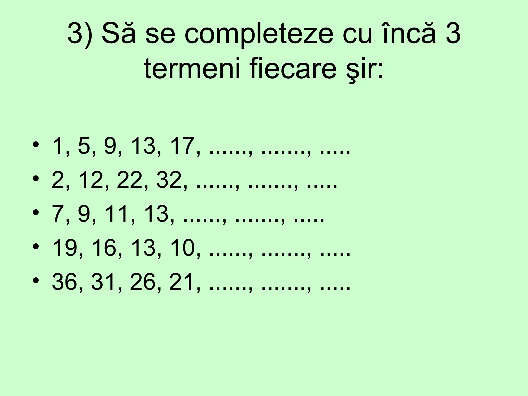 Siruri de numere reale: progresia aritmetica | PPT