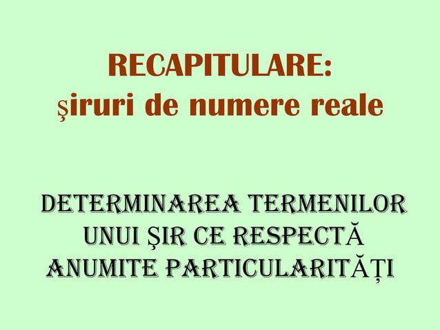 Siruri de numere reale: progresia aritmetica | PPT