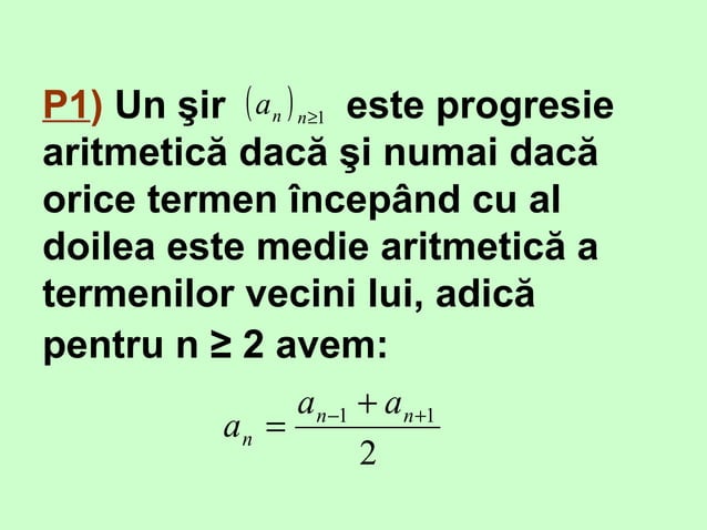 Siruri de numere reale: progresia aritmetica | PPT
