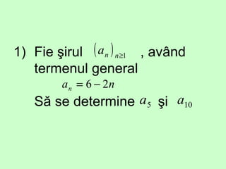 Siruri de numere reale: progresia aritmetica | PPT