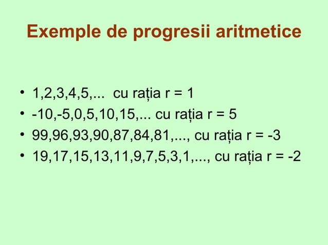 Siruri de numere reale: progresia aritmetica | PPT