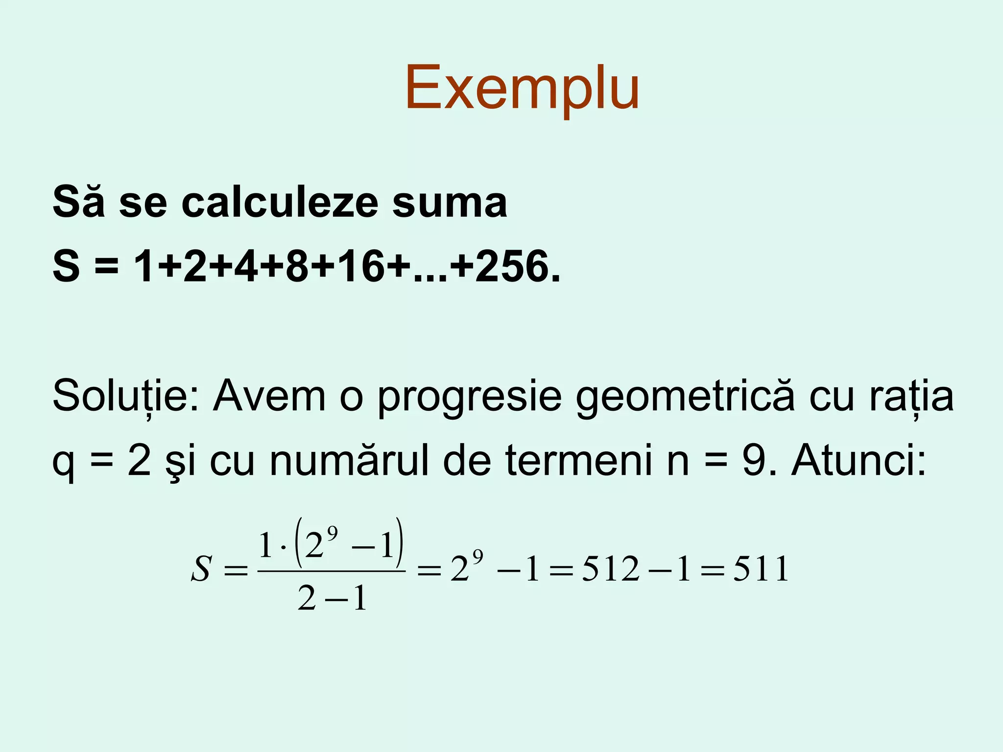 Progresia Geometrica | PPT