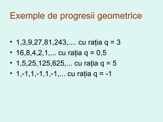 Progresia Geometrica | PPT