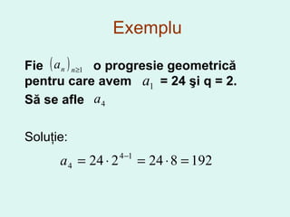 Progresia Geometrica | PPT