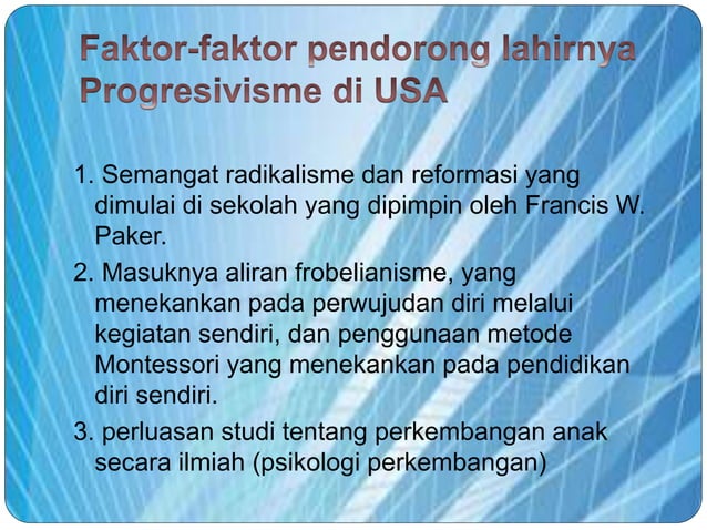 Aliran Progresivisme | PPTX