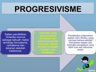 Progresivisme & pendidikan | PPTX