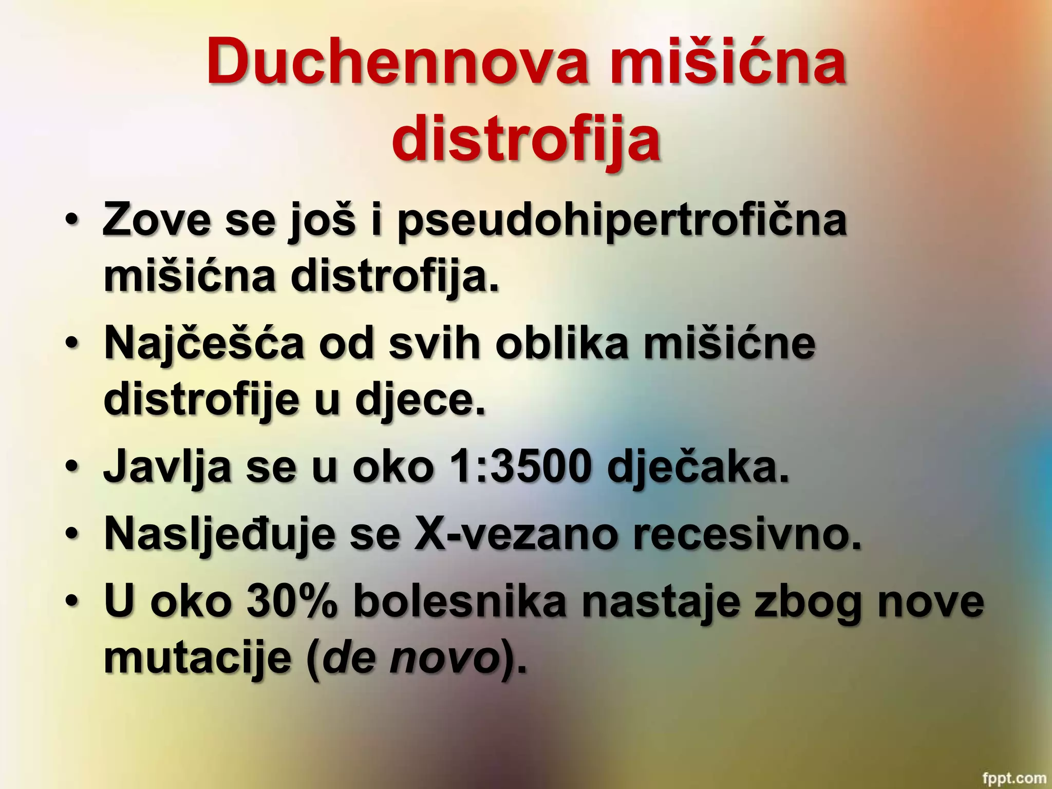 Progresivne mišićne distrofije | PPSX