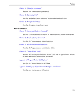 Progress OpenEdge database administration guide and reference | PDF