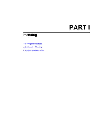 Progress OpenEdge database administration guide and reference | PDF