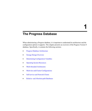 Progress OpenEdge database administration guide and reference | PDF