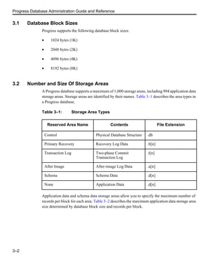 Progress OpenEdge database administration guide and reference | PDF
