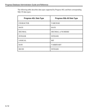 Progress OpenEdge database administration guide and reference | PDF | Databases | Computer ...