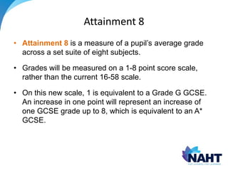 NAHT explain Progress 8 | PPTX
