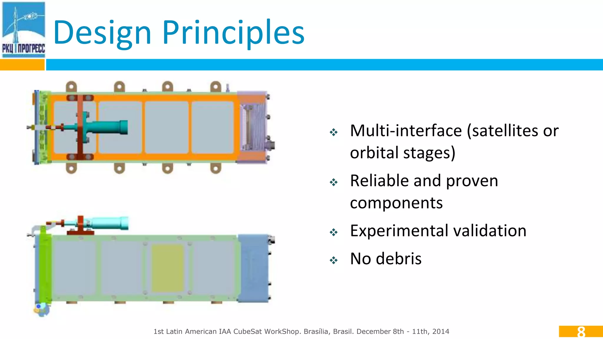 1U-3U+ Cubesat Deployer by JSC SRC "Progress" | PPTX