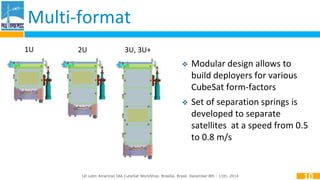 1U-3U+ Cubesat Deployer by JSC SRC "Progress" | PPTX