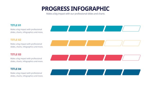 Progress Infographics - Formato de presentación de progreso | PPT