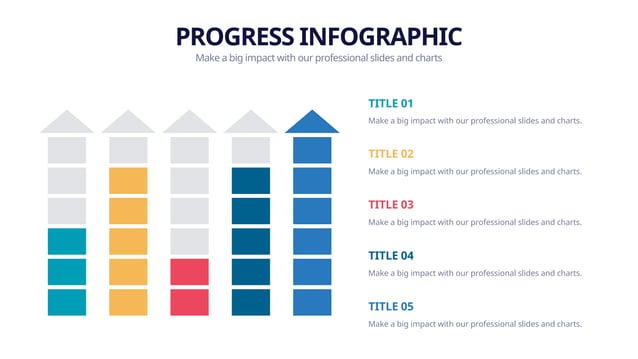 Progress Infographics - Formato de presentación de progreso | PPT