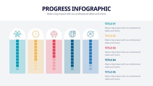 Progress Infographics - Formato de presentación de progreso | PPT