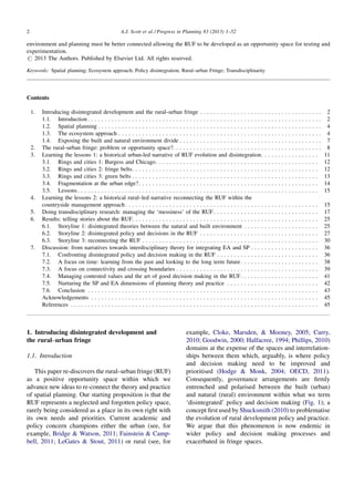 Disintegrated development in the rural urban fringe | PDF