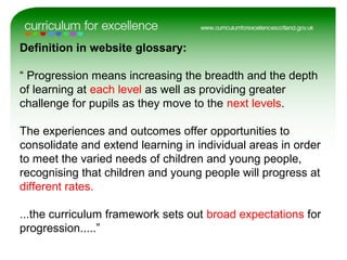 Ensuring Progression: getting started | PPT