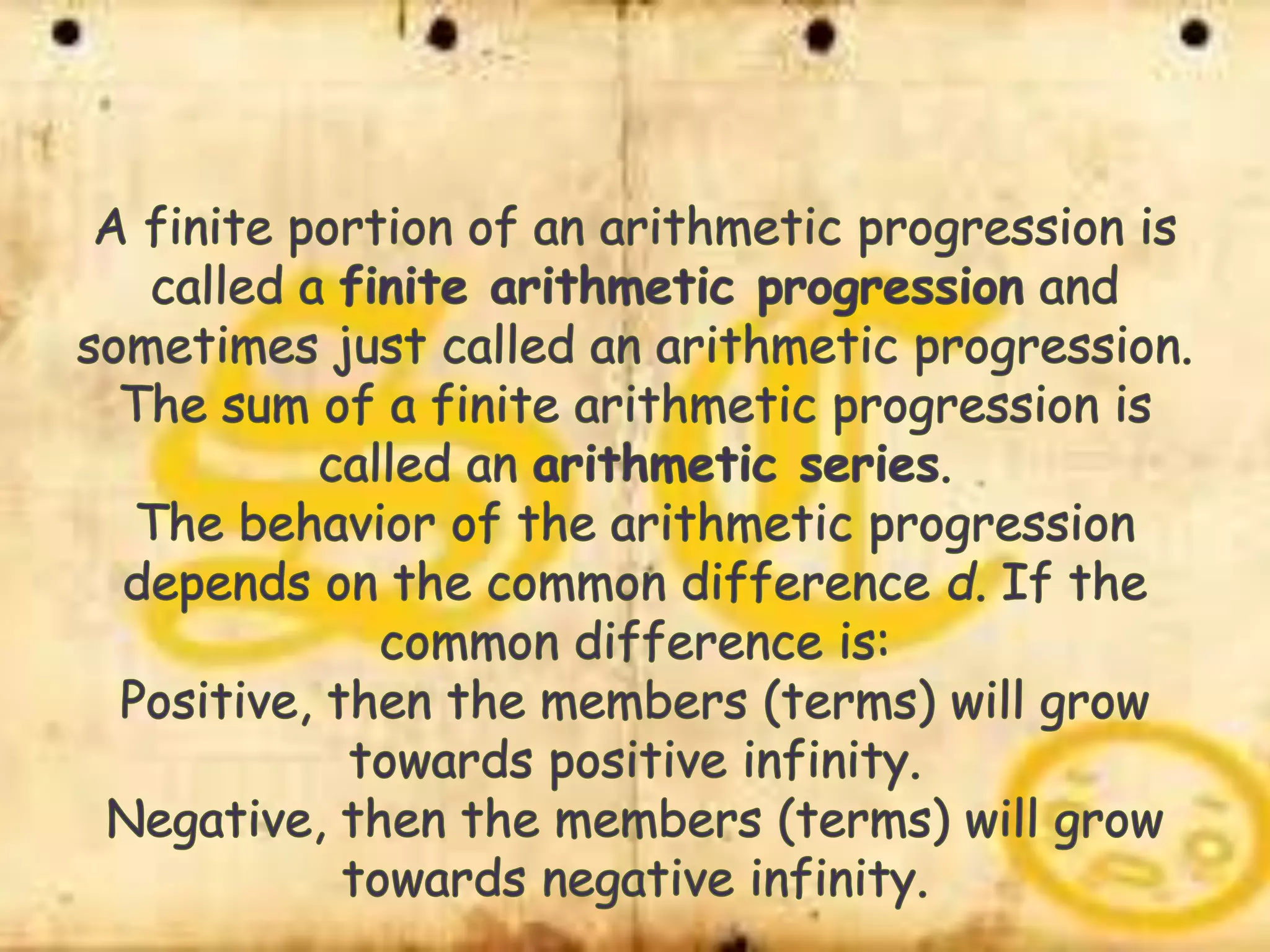 arithmetic progression | PPTX