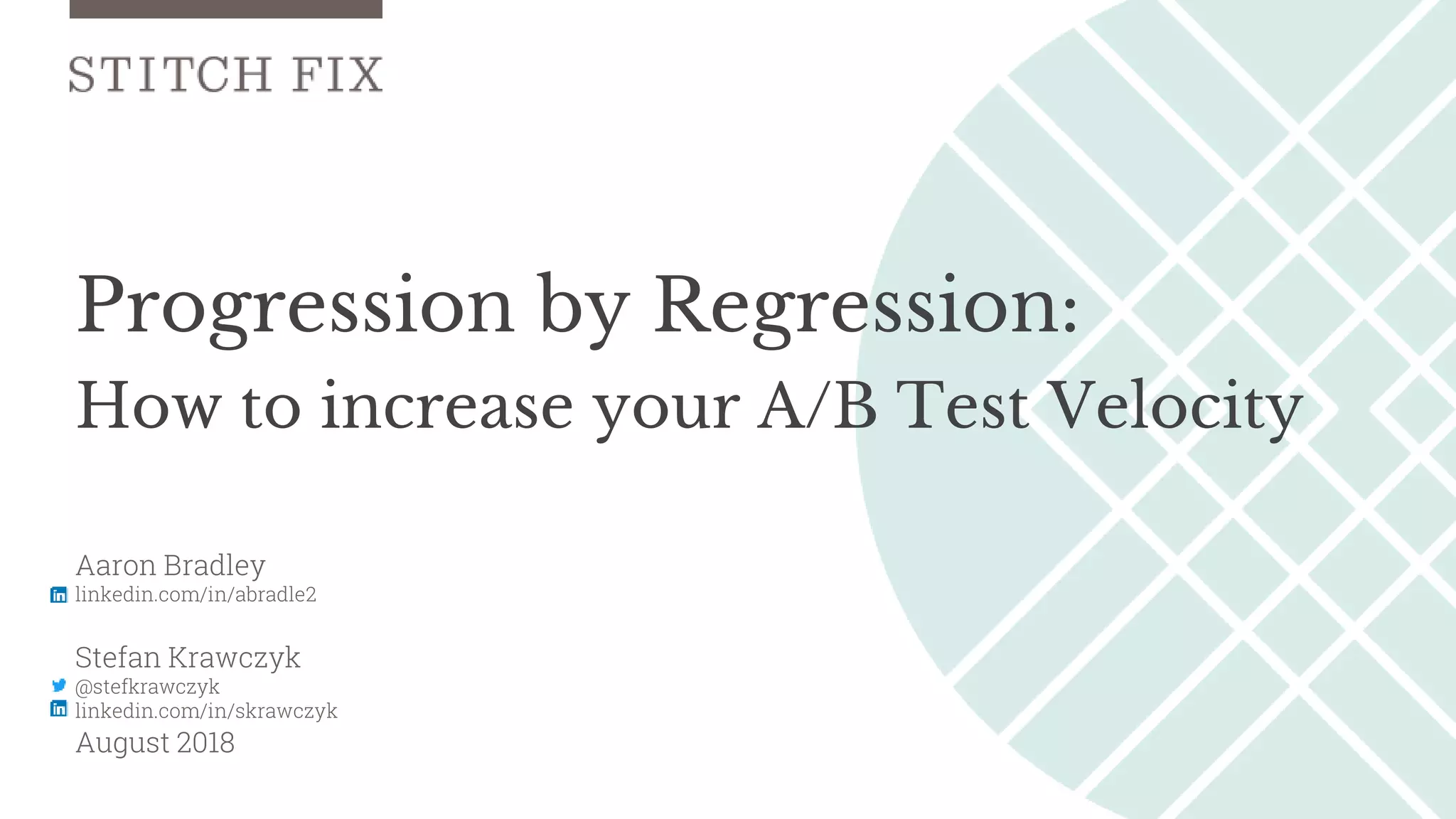 Progression by Regression: How to increase your A/B Test Velocity | PPTX