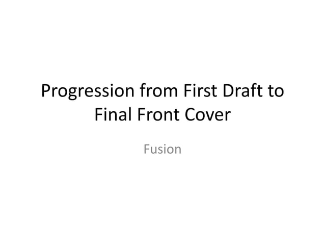 Progression from first draft to final draft | PPT