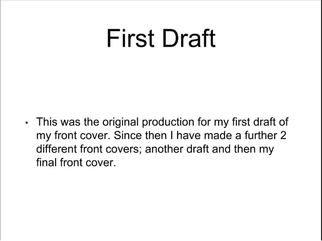 Progression from first draft to final draft | PPT
