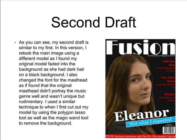 Progression from first draft to final draft | PPT