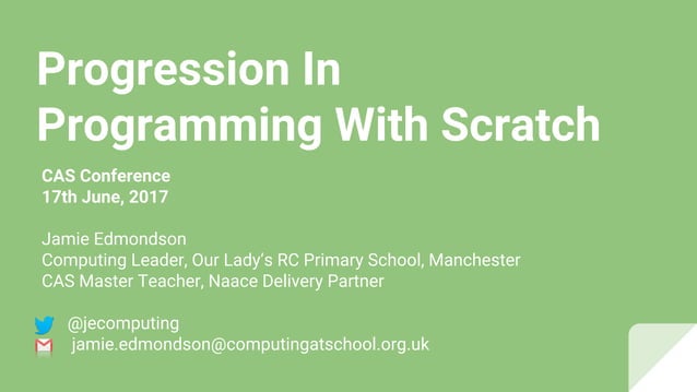Progression in programming with Scratch | PPT