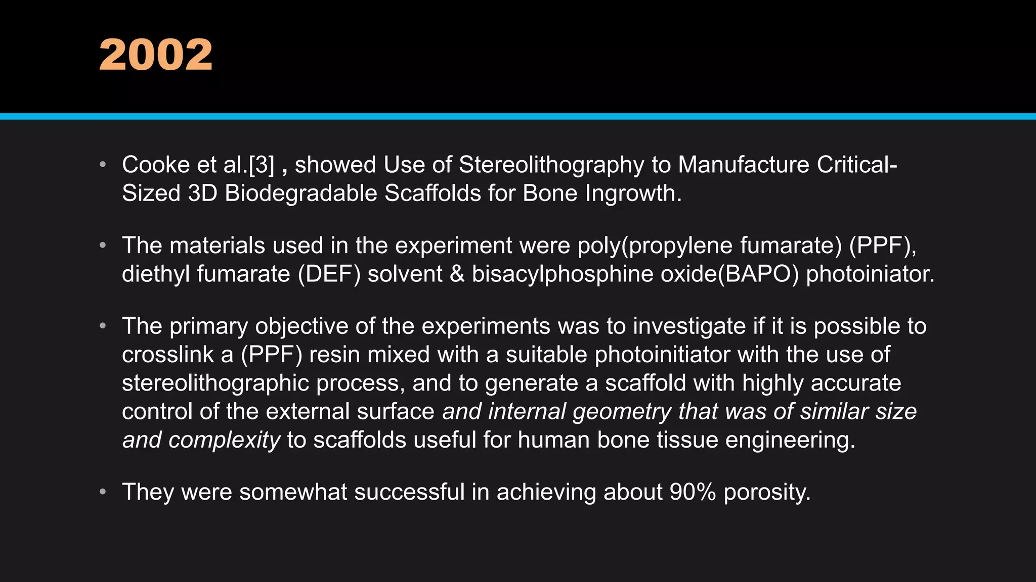 Progression of fabrication of tissue scaffolds | PPTX