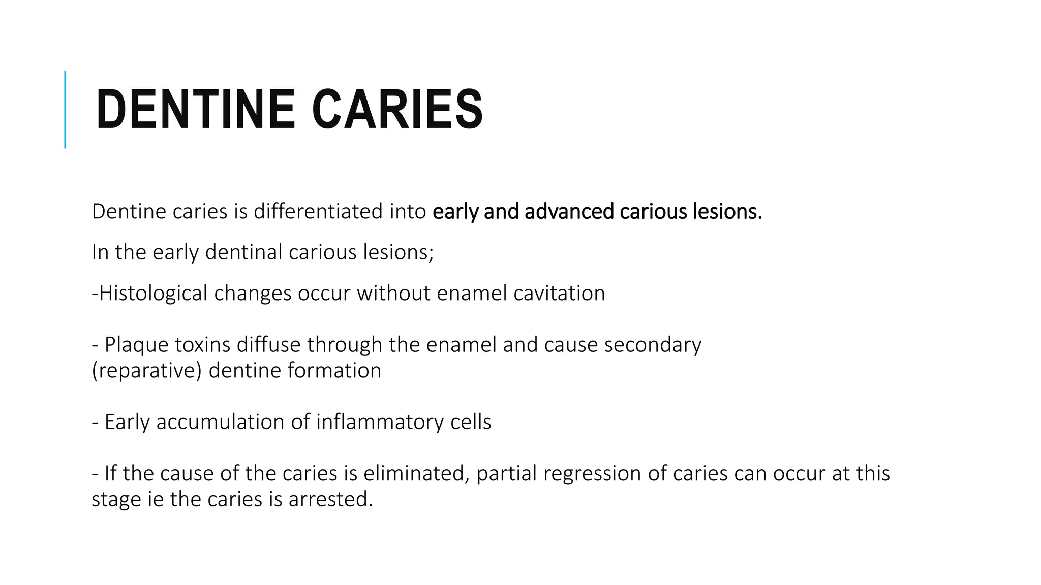 Progression of dental caries in dentine | PPTX