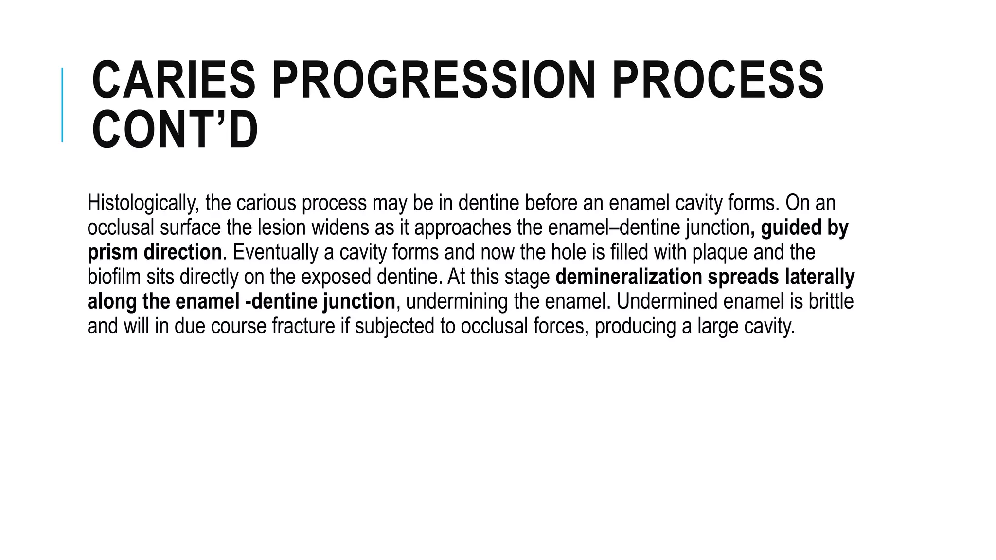 Progression of dental caries in dentine | PPTX