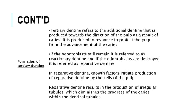 Progression of dental caries in dentine | PPTX | Dental Health ...