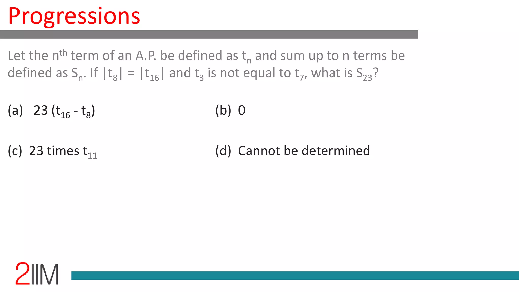 Progressions - Working with the Mean | PPT