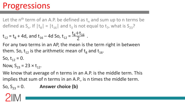 Progressions - Working with the Mean | PPT