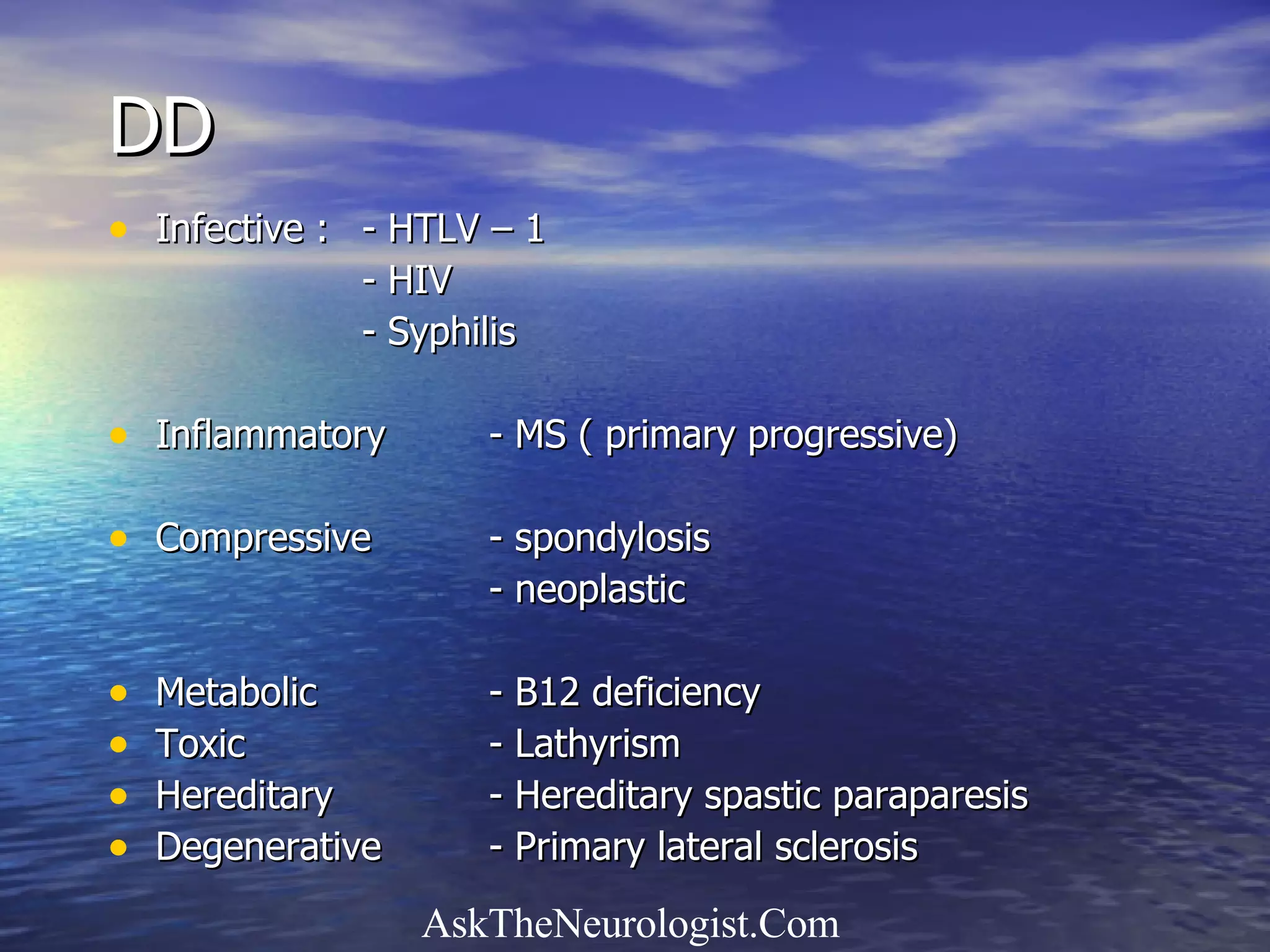 Progressive Spastic Paraparesis | PPT