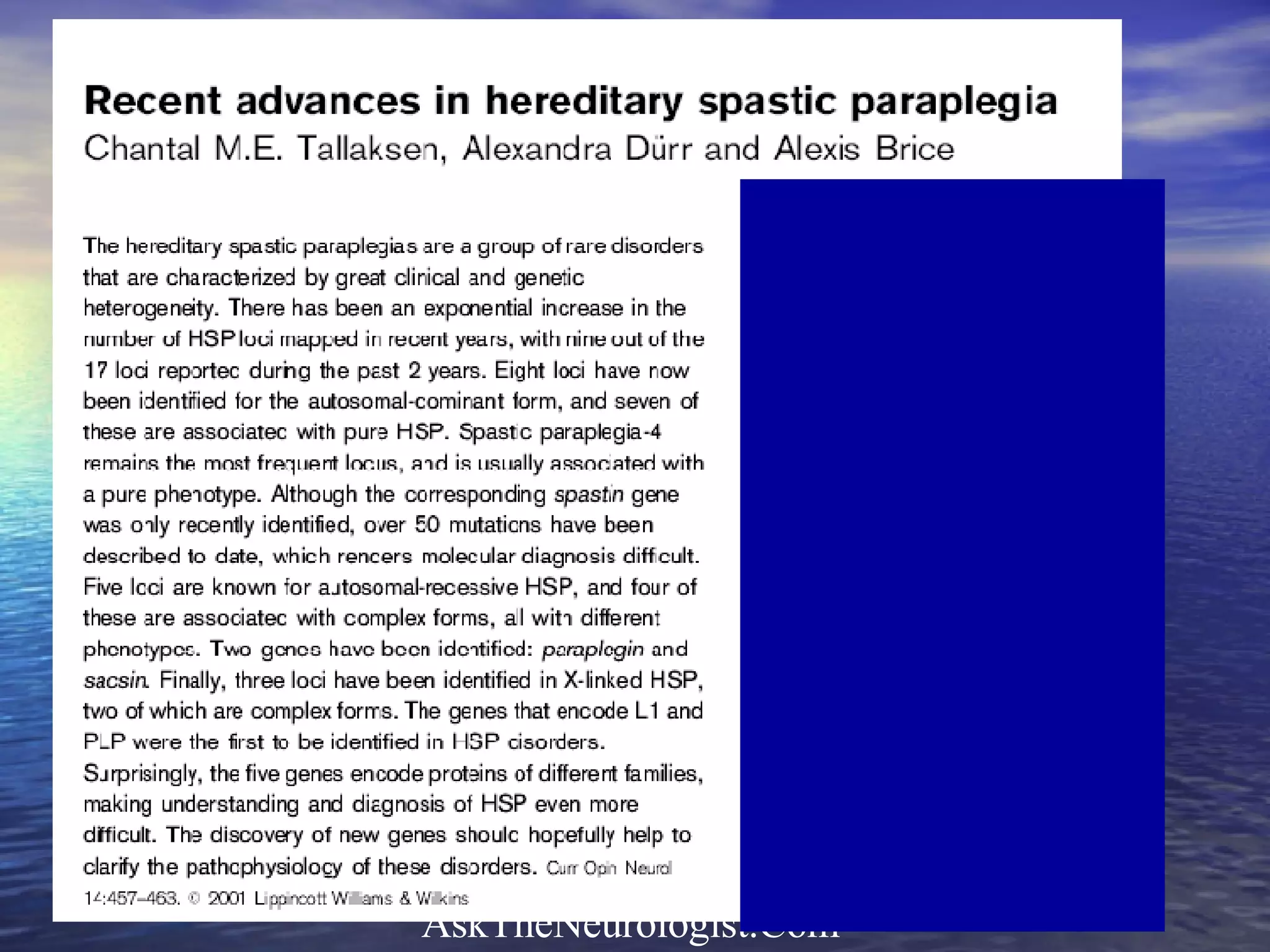 Progressive Spastic Paraparesis | PPT