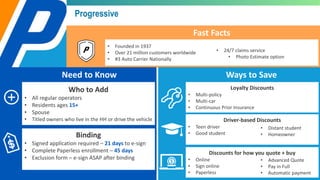Progressive 3.0.pptx | Motor Insurance | Insurance