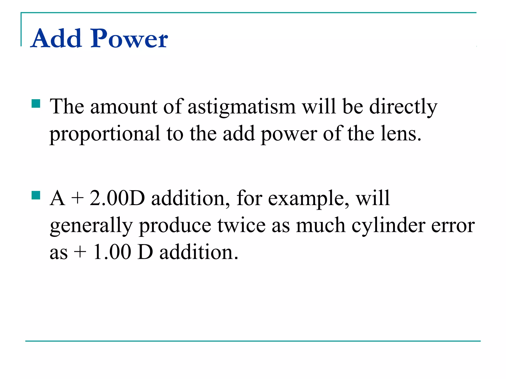 Progressive addition lenses | PPT