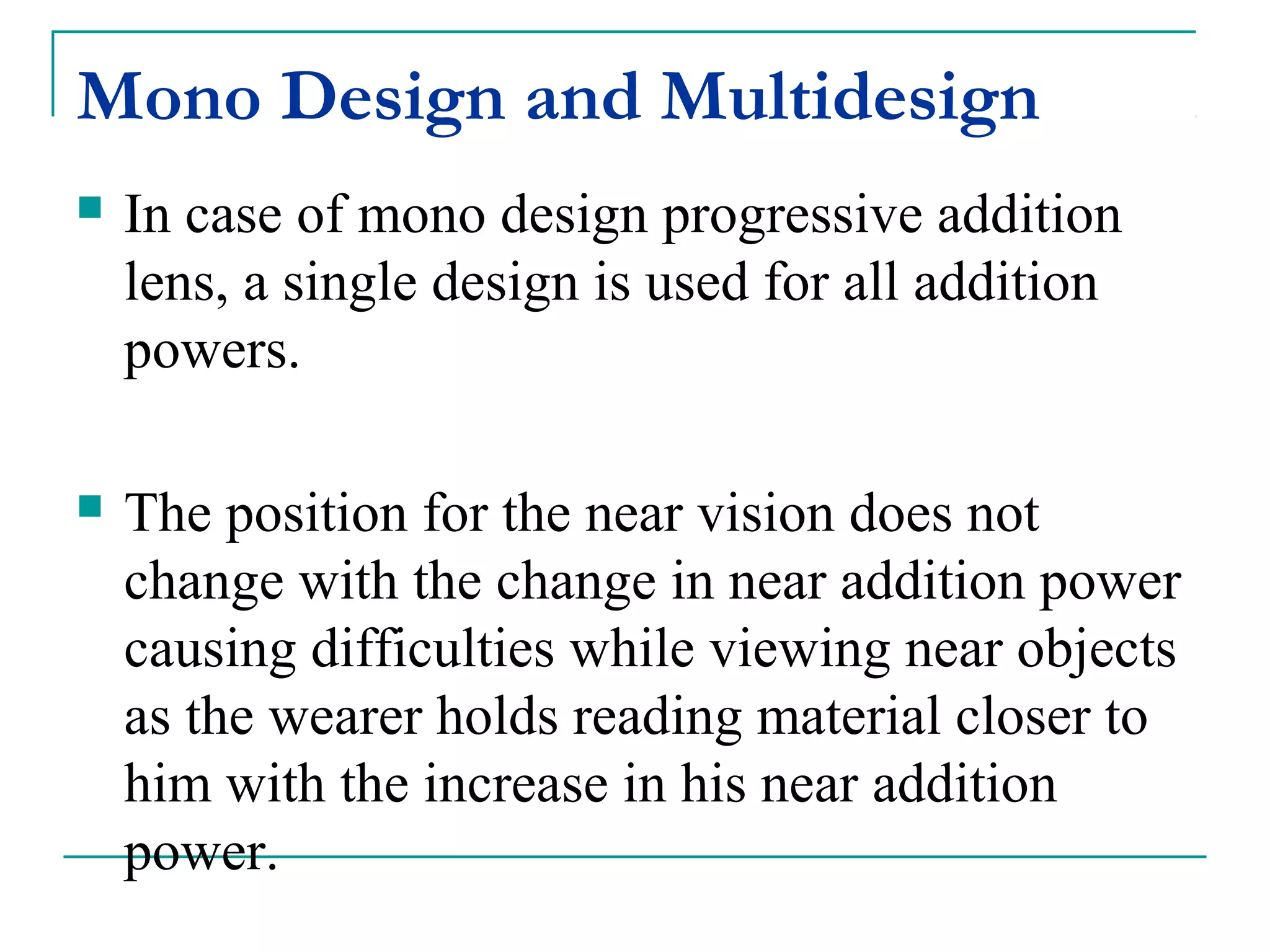 Progressive addition lenses | PPT