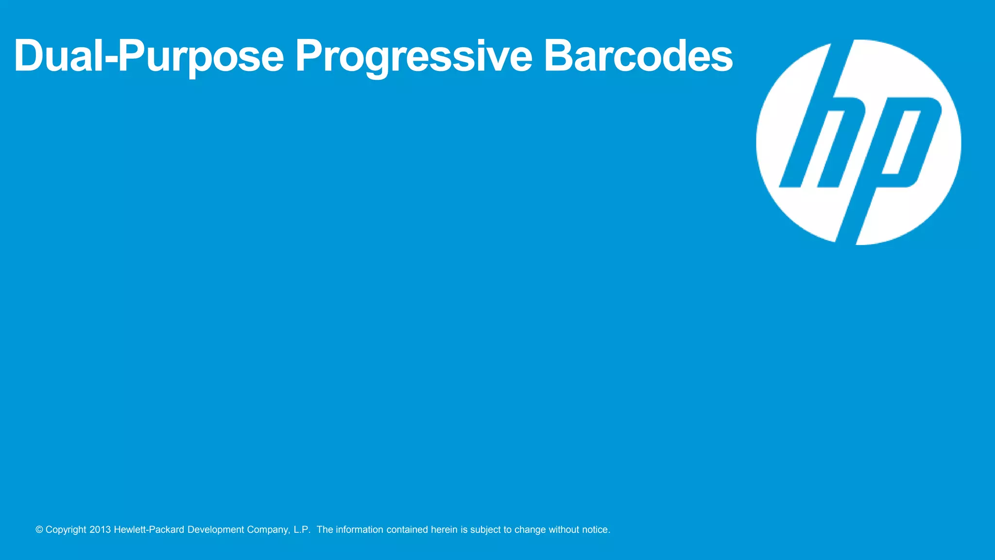 Progressive barcode applications | PPT