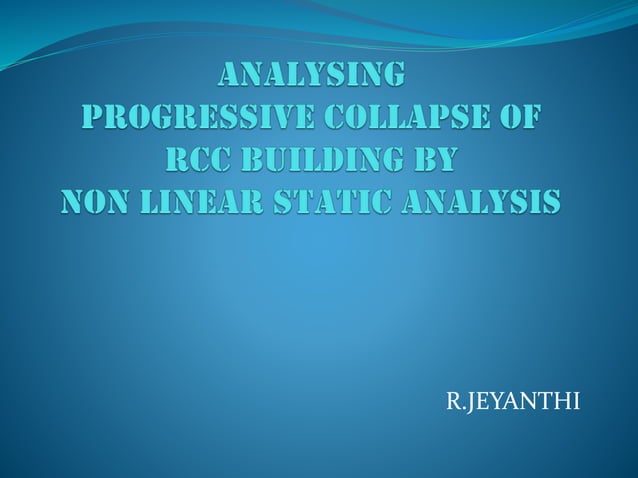 Progressive collapse analysis | PDF