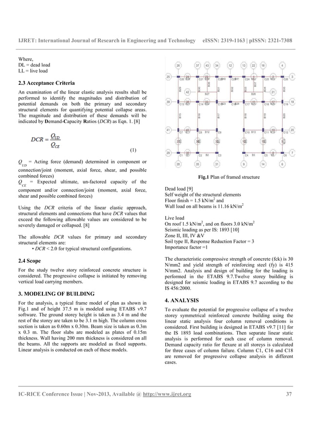 Progressive collapse analysis of reinforced concrete framed structure | PDF