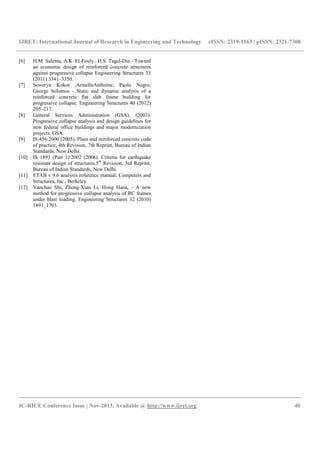 Progressive collapse analysis of reinforced concrete framed structure | PDF