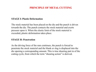 Design of Stage Progressive Die for a Sheet Metal Component | PPTX