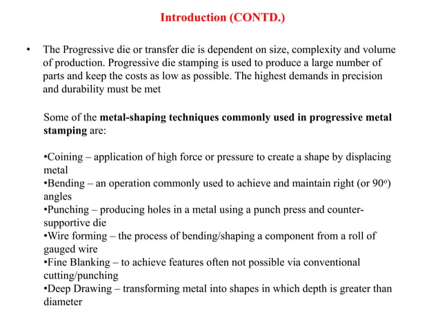 Design of Stage Progressive Die for a Sheet Metal Component | PPTX | Stamps and Coins | Collecting