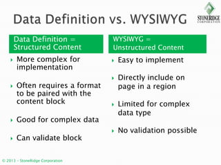 Progressive Enhancements to Improve Content Editing and Reuse in Cascade Server: Blocks (part 1 ...