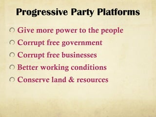 Progressive era leaders | PPT