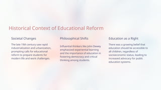 Progressive Era of Education powerpoint. | PPTX
